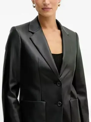 Sisley Faux-leather Blazer