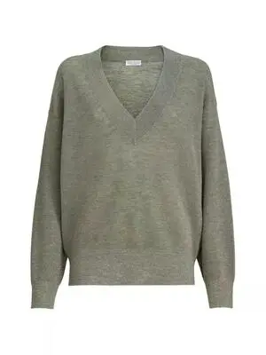 Brunello Cucinelli V-neck Long Sleeve Top
