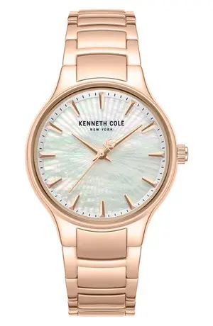 KENNETH COLE Mother-of-pearl Dial Bracelet Watch - Pink/rose Gold