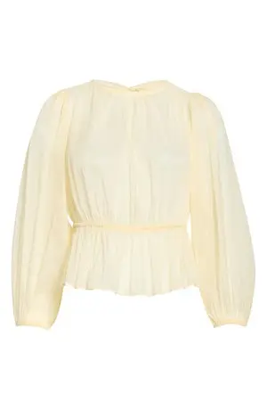Astr The Label Amie Peplum Chiffon Top