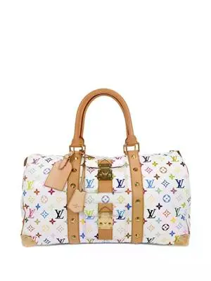 LOUIS VUITTON X Takashi Murakami 2004 Keepall 45 Tote Bag - White