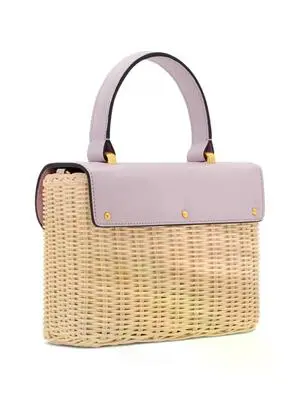 Oscar De La Renta Mini Flower-appliqué Tote Bag - Neutrals