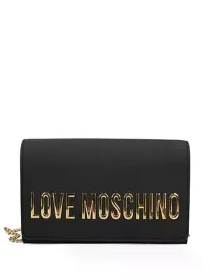 Moschino Logo-lettering Crossbody Bag - Black
