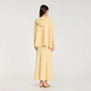 Sandro Rhinestone Knit Cape