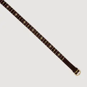 Sandro Suede Belt With Rivets