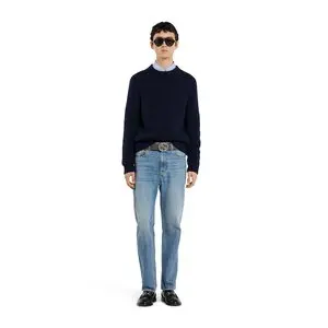 Gucci Reversible Belt With Interlocking G Buckle - Grey