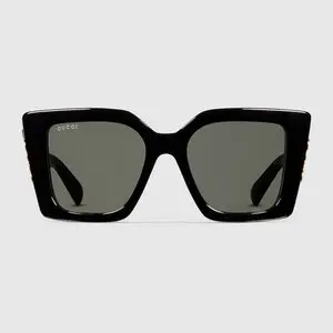 Gucci Cat-eye Sunglasses With Logo - Black