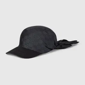 Gucci Gg Silk Twill Baseball Cap - Black