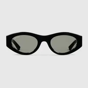 Gucci Oval Frame Sunglasses - Black