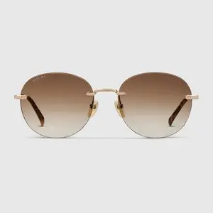 Gucci Specialized Fit Rimless Sunglasses - Gold