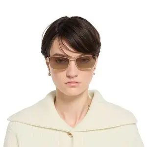 Gucci Rectangular Frame Sunglasses - Green