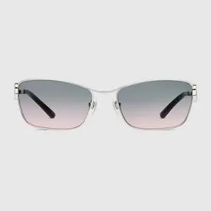 Gucci Rectangular Frame Sunglasses - Silver