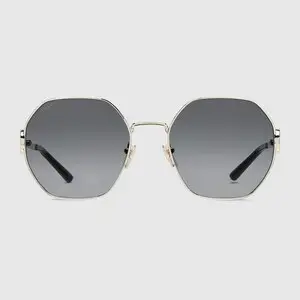 Gucci Oval Frame Sunglasses - Gold