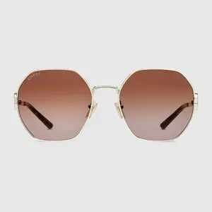 Gucci Oval Frame Sunglasses - Gold