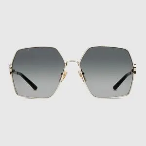 Gucci Oval Frame Sunglasses - Gold