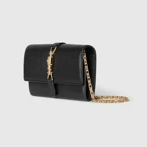 Gucci Jackie Wallet On Chain Leather - Black
