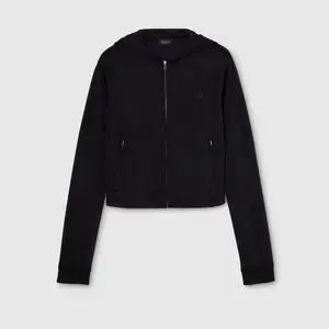 Gucci Jersey Zip Jacket With Double G Embroidery