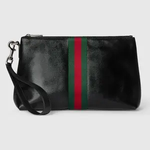 Gucci Web Trademark Small Pouch - Black