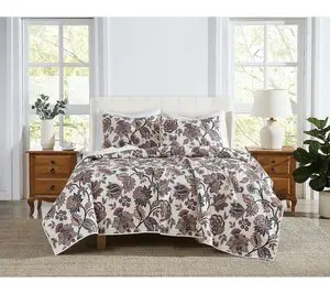CANNON Chloe Jacobean Full/queen 3 Piece Quilt Set - One-color