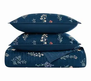 CANNON Avery Floral King 3 Piece Quilt Set