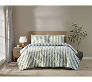 BROOKLYN LOOM Levi Stripe King Quilt Set - One-color