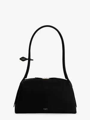 Alaïa Le Bouledogue Nubuck Shoulder Bag - Black