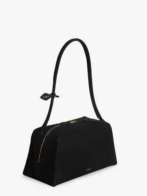 Alaïa Le Bouledogue Nubuck Shoulder Bag - Black