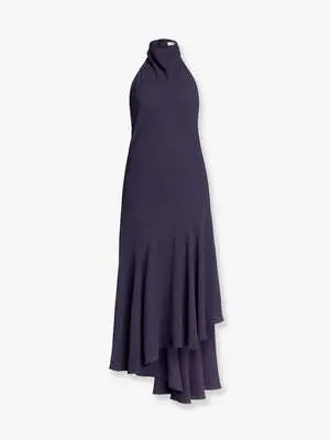 Alaïa Asymmetrical Viscose Long Dress