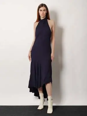 Alaïa Asymmetrical Viscose Long Dress