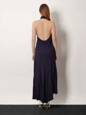 Alaïa Asymmetrical Viscose Long Dress
