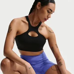Nike Universa Medium-support Padded Sports Bra - Black