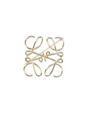 Loewe Anagram Brooch - Gold