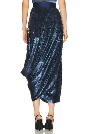 SEV Paillet Draped Skirt