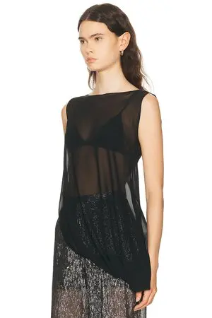 SEV Silk Side Drape Top