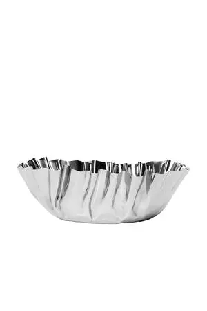 FERM LIVING Tydra Bowl In Metallic Silver - Mirror Polished