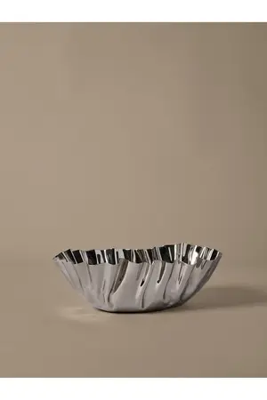 FERM LIVING Tydra Bowl In Metallic Silver