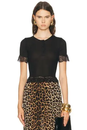 Saint Laurent Ribbed T-shirts For Women