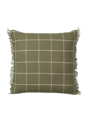 FERM LIVING Calm Cushion - Olive & Off-white