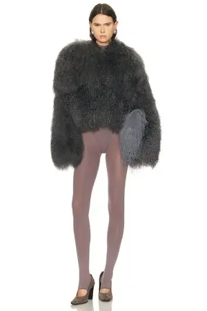 Swedish Stockings Lia Stirrup Tights - Mid Grey
