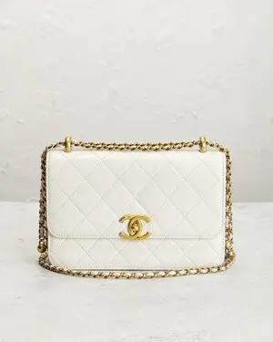 Chanel Shiny Calfskin Mini 22 Hobo Bag