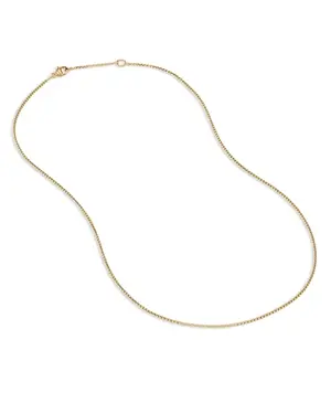 David Yurman 18k Yellow Box Chain Necklace - Gold