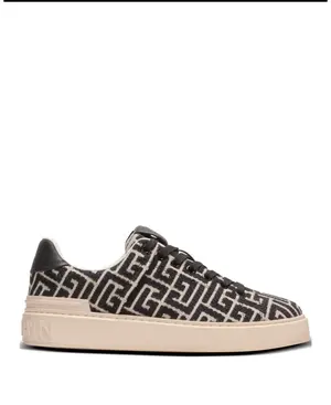 Balmain Monogram B-court Trainers - Black