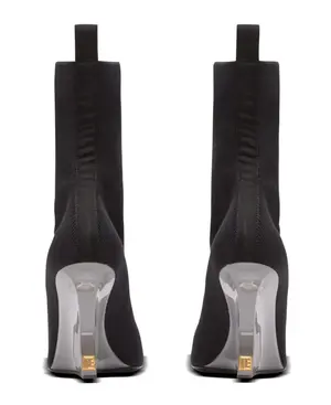 Balmain Wedge Knit Ankle Boots
