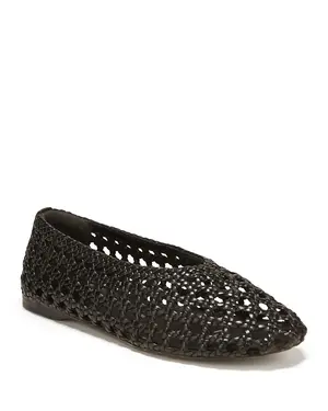 Women's Woven Leather Flats