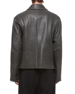 Helmut Lang Distressed Leather Jacket