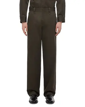 Helmut Lang Relaxed Fit Chino Pants - Dark Moss