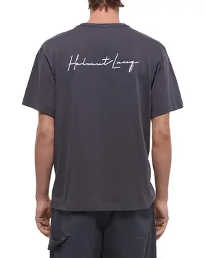 Helmut Lang Handwritten Logo Tee - Slate Blue