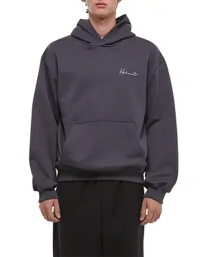 Helmut Lang Handwritten Logo Hoodie - Slate Blue