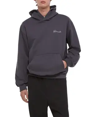 Helmut Lang Handwritten Logo Hoodie - Slate Blue