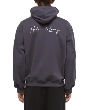 Helmut Lang Handwritten Logo Hoodie - Slate Blue